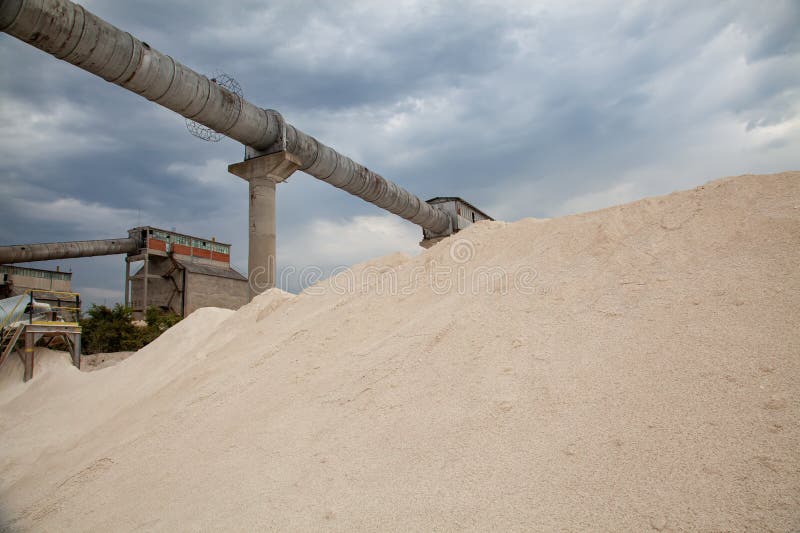 Stone Quarry Construction.Gravel Production. Idustrial Background Stock ...