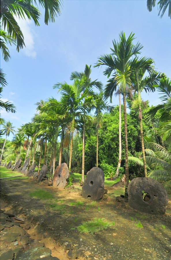 Rai, or Stone Money on the Island of Yap, Micronesia Stock Image ...