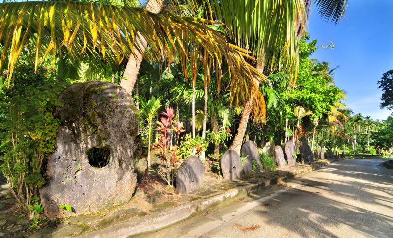 Rai, or Stone Money on the Island of Yap, Micronesia Stock Image ...