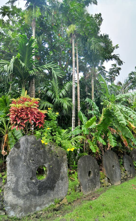Rai, or Stone Money on the Island of Yap, Micronesia Stock Photo ...