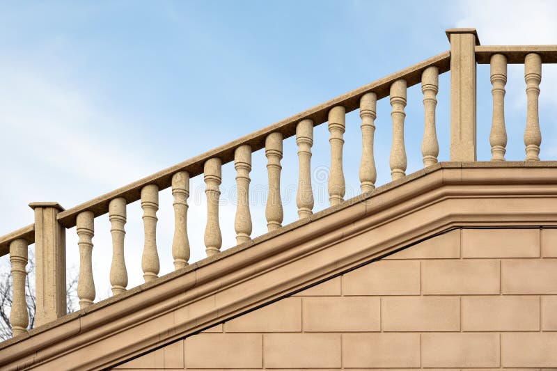 Stone railing. stock image. Image of cordon, design, fragment - 97311625