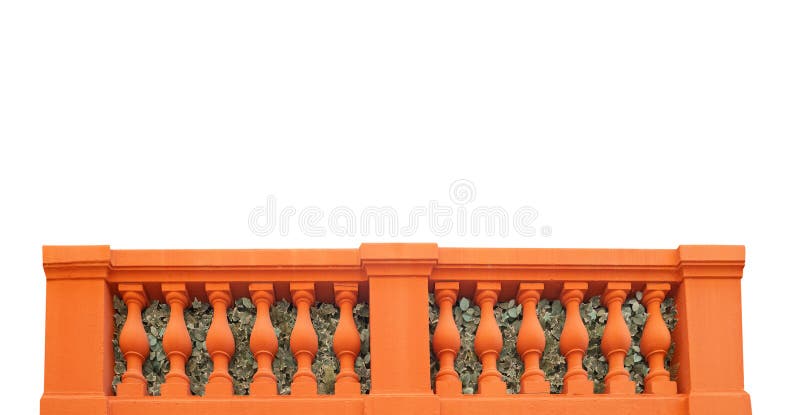Stone railing isolated stock photo. Image of element - 293256588
