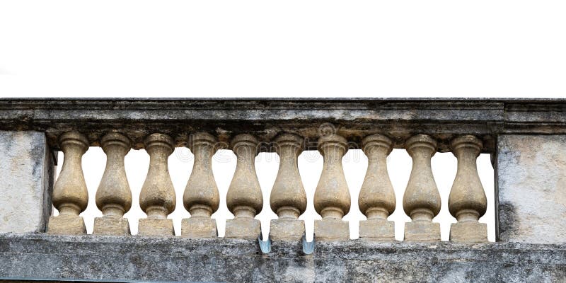 Stone railing isolated stock image. Image of decoration - 346390257