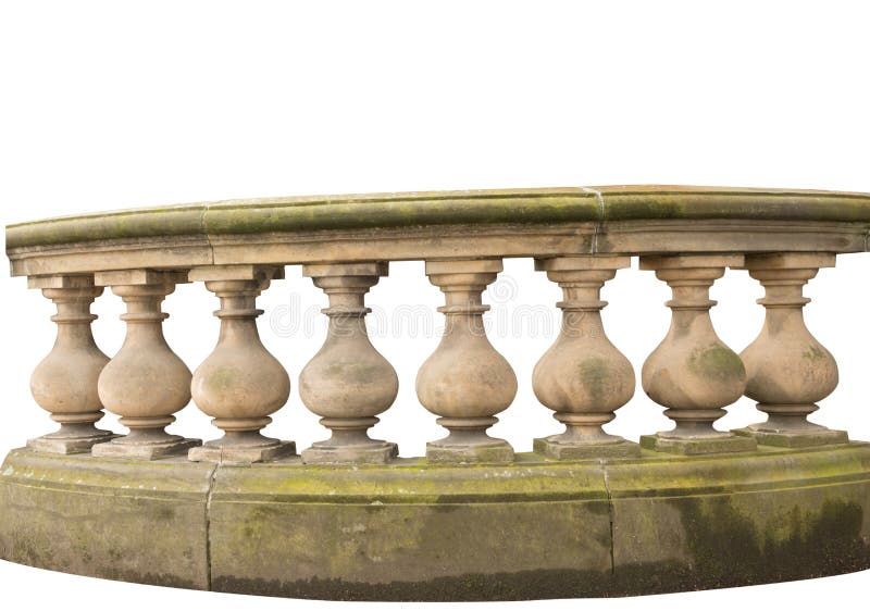 Stone railing isolated stock photo. Image of handrail - 242785828
