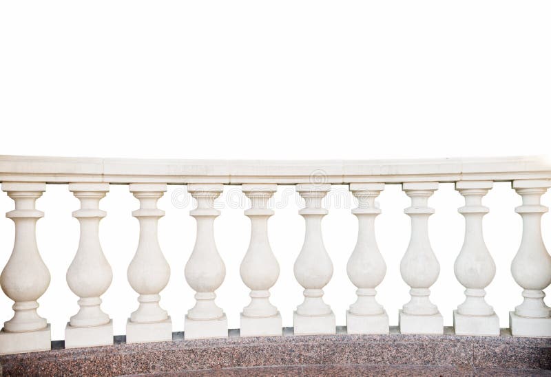 Stone railings, isolated stock photo. Image of baluster - 100021242