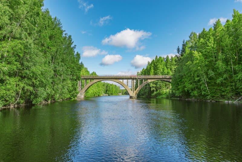 Stone Railway Bridge Over the River Stock Photo - Image of architecture ...