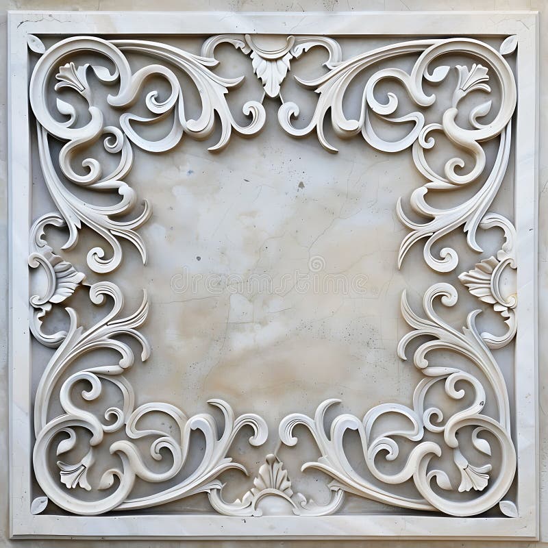 Stone Relief Carved Tile stock illustration. Illustration of ...