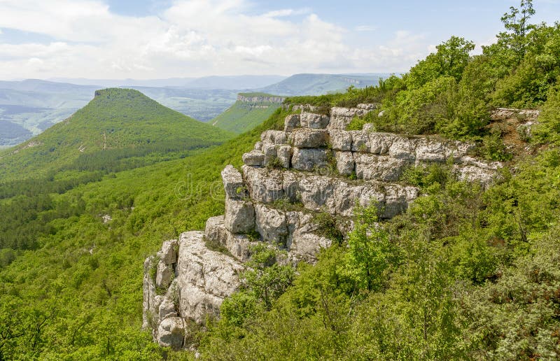 Stone Ridge with a Platform for Viewing the Landscape and Mountains in ...