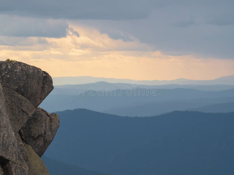 Stone Ridge. Rock Against the Backdrop the Sunset Sky Stock Image ...