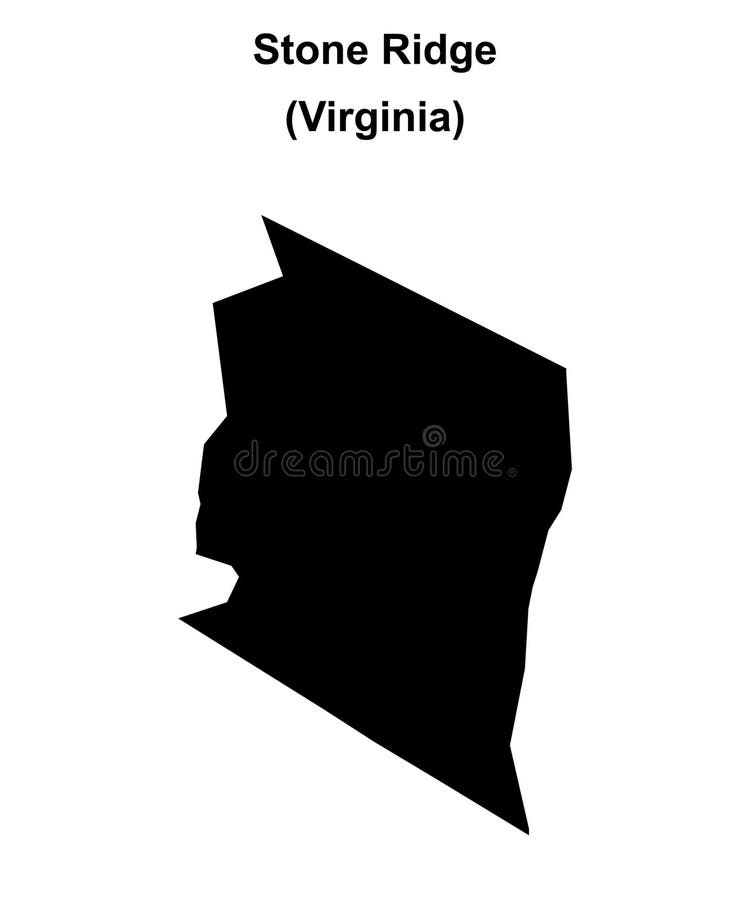 Stone Ridge outline map stock vector. Illustration of outline - 357618921