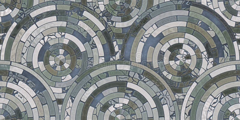 Stone Rings Backdrop. Seamless Stone Mosaic Texture. Stonework ...