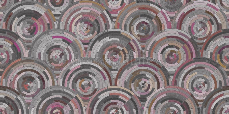 Stone Rings Backdrop. Seamless Stone Mosaic Texture. Stonework ...