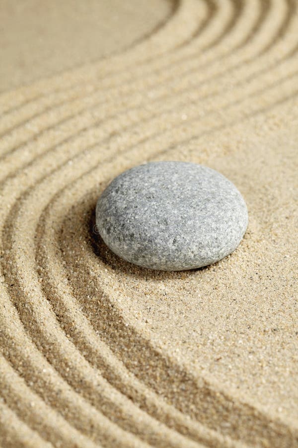 Zen stone in rippled water stock image. Image of blue - 9842165