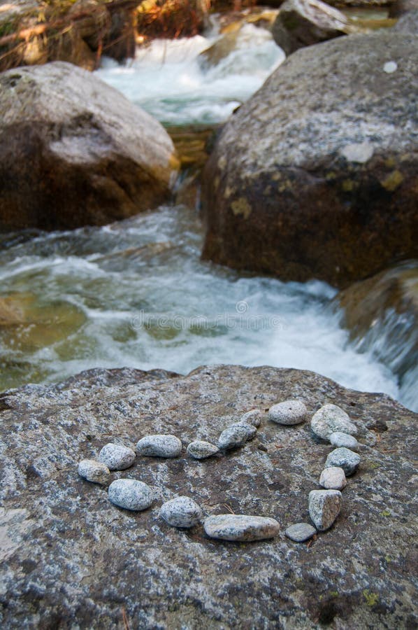Stone River Heart stock photo. Image of highest, bulgaria - 15809490