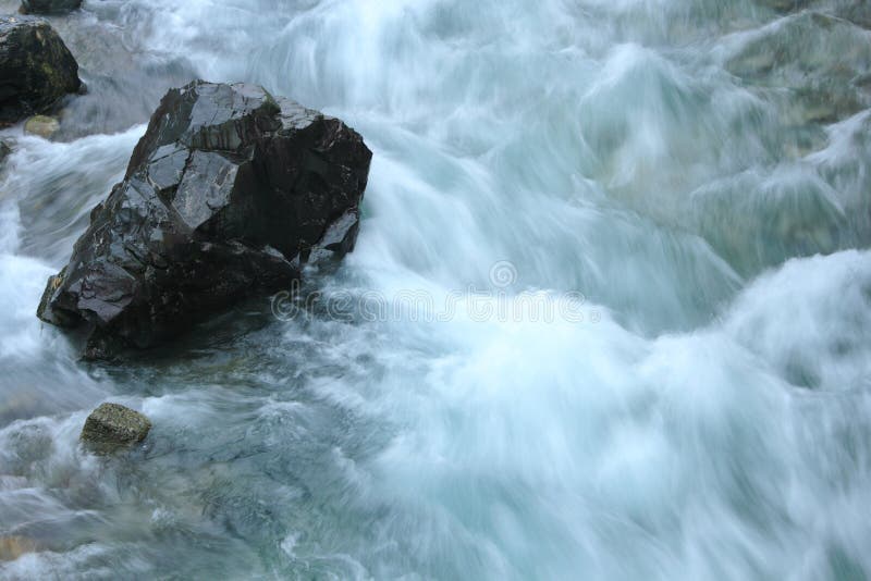 Stone in river stream stock image. Image of flow, mountain - 81911225