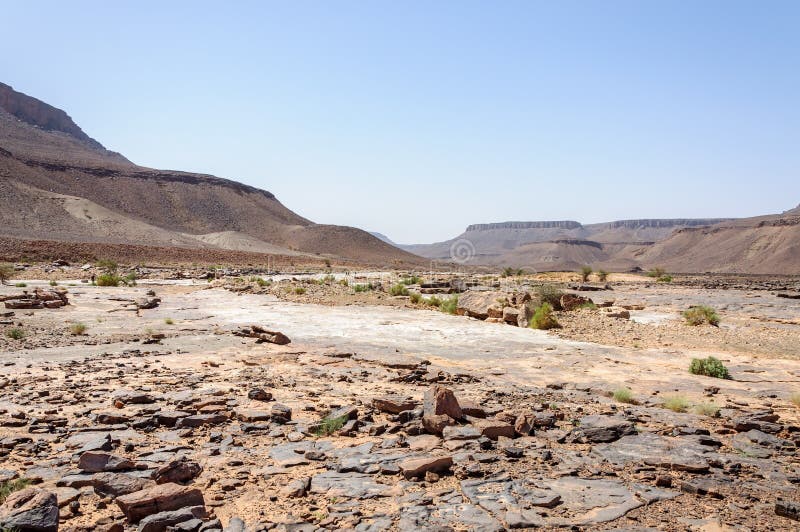 Stone River, without Water, Draa Valley (Morocco) Stock Photo - Image ...