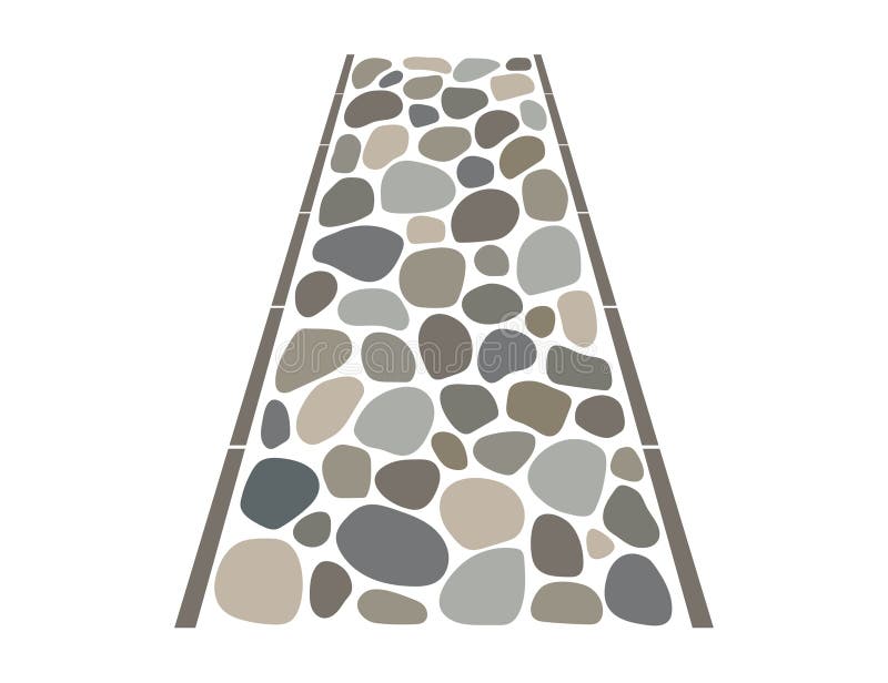 Stone Road, Irregular Stone Texture. Vector Sidewalk, Old Gravel ...