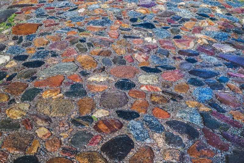 Stone Road with Stones of Different Colors, Natural Light Stock Image ...