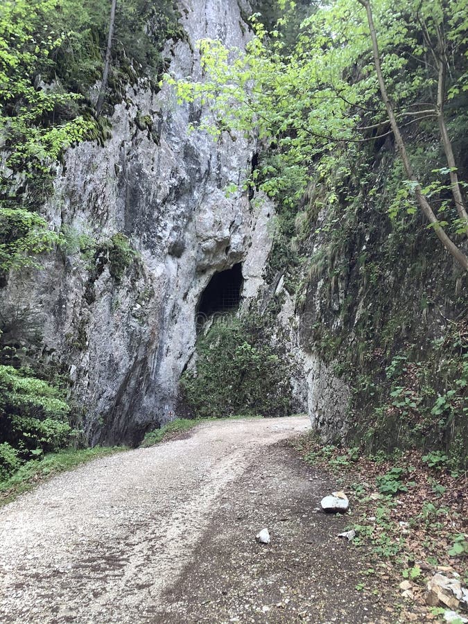 Stone road to the cave stock photo. Image of terrain - 270236656