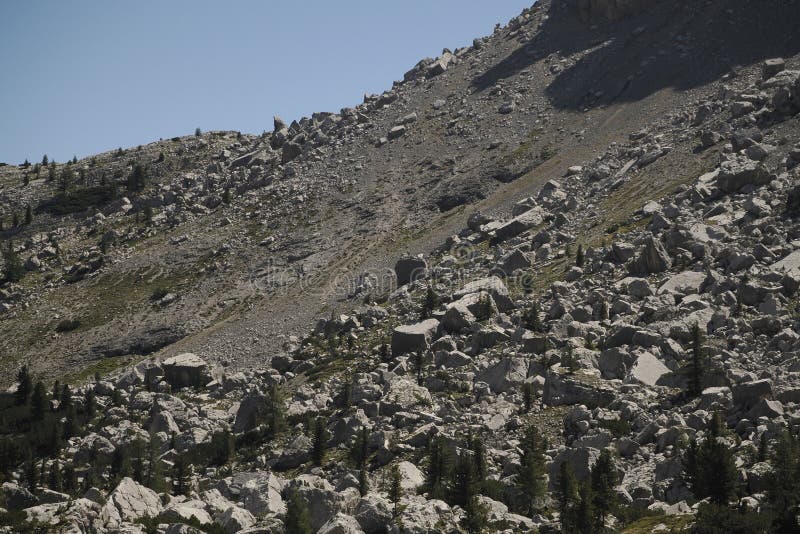Stone Rock Avalanche in Dolomites Stock Image - Image of relax, peace ...