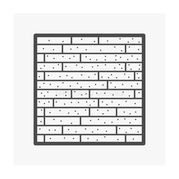 Stone or Rock Brick Block Wall Vector Icon Design, Material for ...
