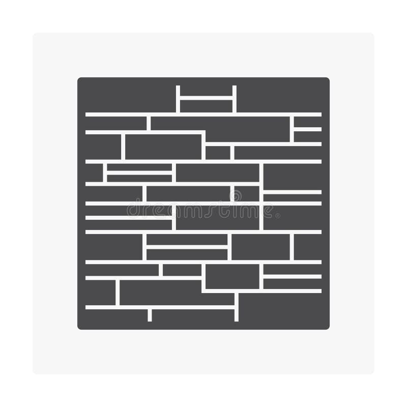 Stone or Rock Brick Block Wall Vector Icon Design, Material for ...