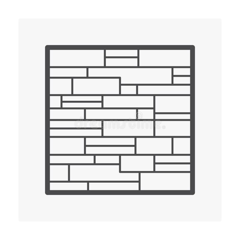 Stone or Rock Brick Block Wall Vector Icon Design, Material for ...