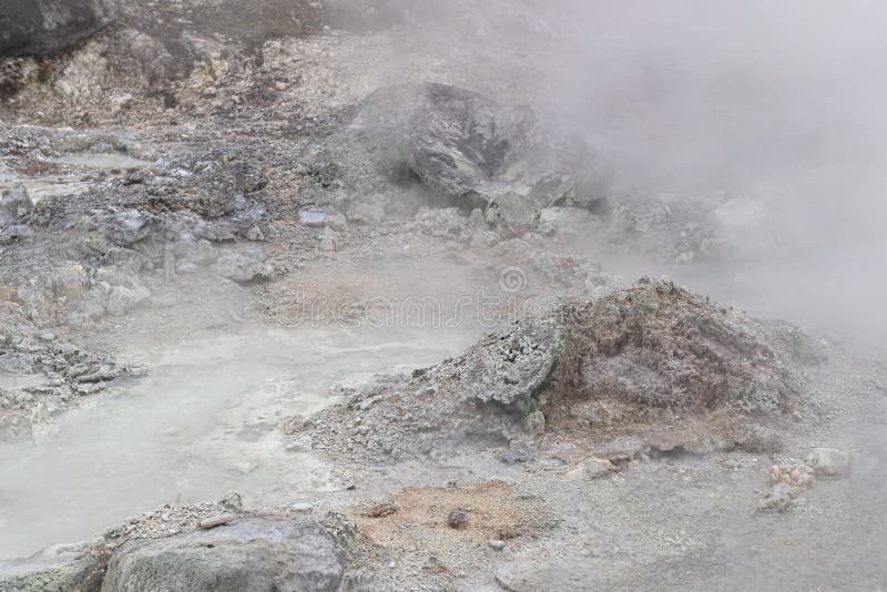 Stone or Rock with Hell Hot Springs Located at Active Volcano Mountain ...