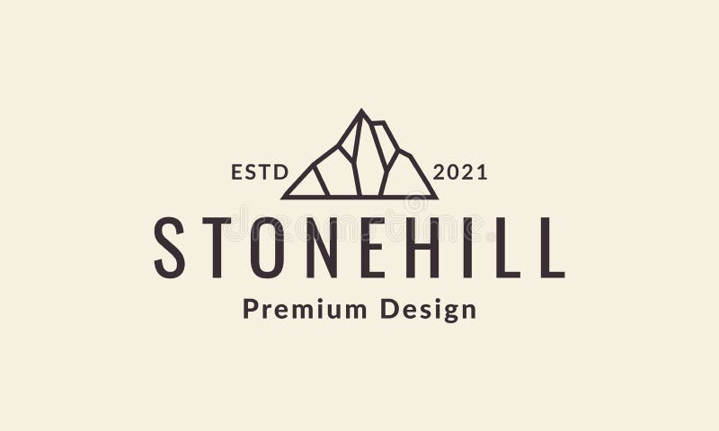 Stone Rock Hill Lines Logo Vector Symbol Icon Design Graphic ...