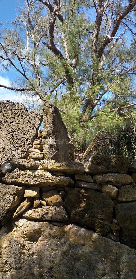 Stone rock marae stock photo. Image of marae, autumn - 190173432