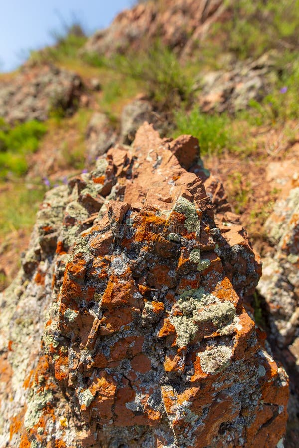 Stone Rock in the Mountains in Spring Stock Image - Image of nature ...
