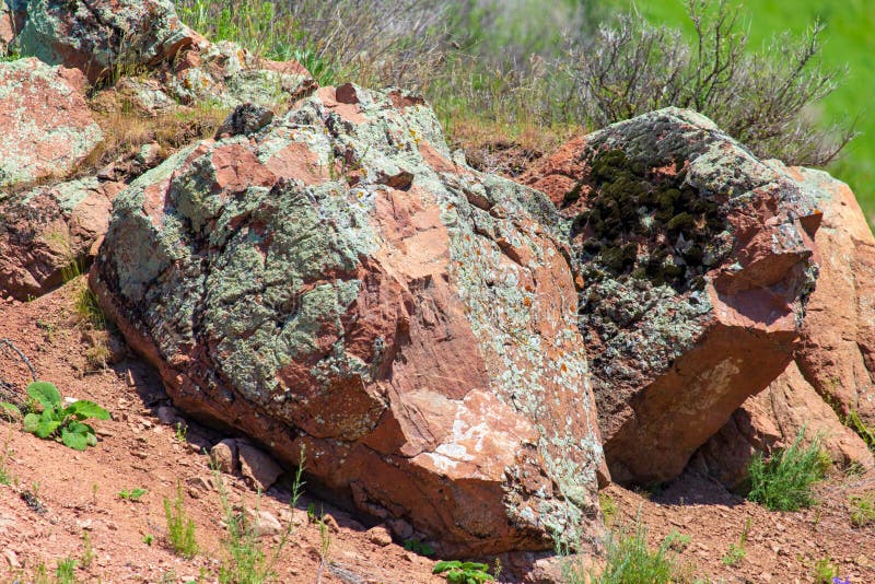 Stone Rock in the Mountains in Spring Stock Photo - Image of marble ...