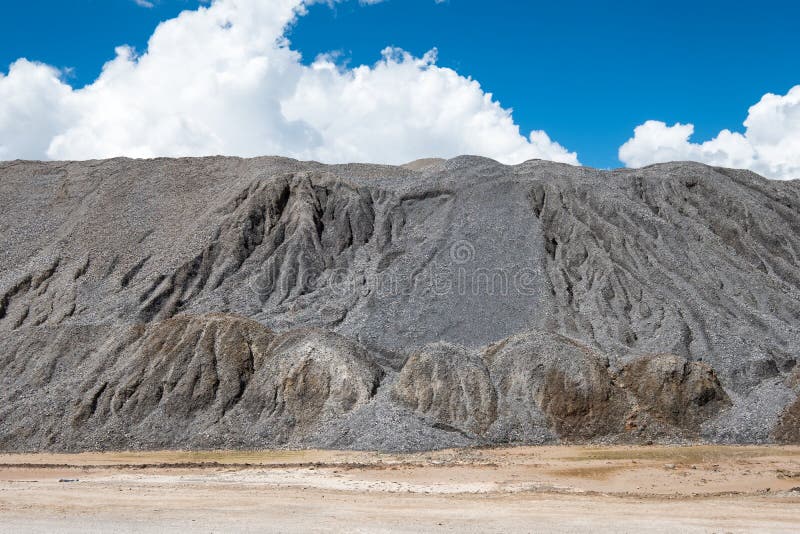 Stone Rock Pile Mill from the Mountain Explosion Stock Photo - Image of ...