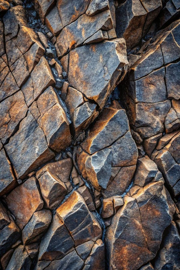 Stone Rock Texture with Cracks and Crumbles Stock Illustration ...