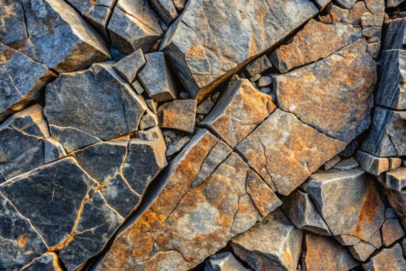 Stone Rock Texture with Cracks and Crumbles Stock Illustration ...