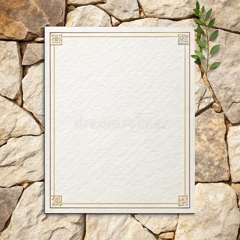 Stone Rock Border Paper Texture Natural and Rugged Stock Illustration ...
