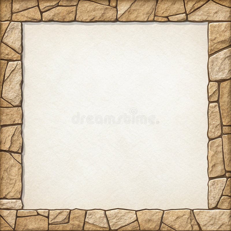 Stone Rock Border Paper Texture Natural and Rugged Stock Illustration ...