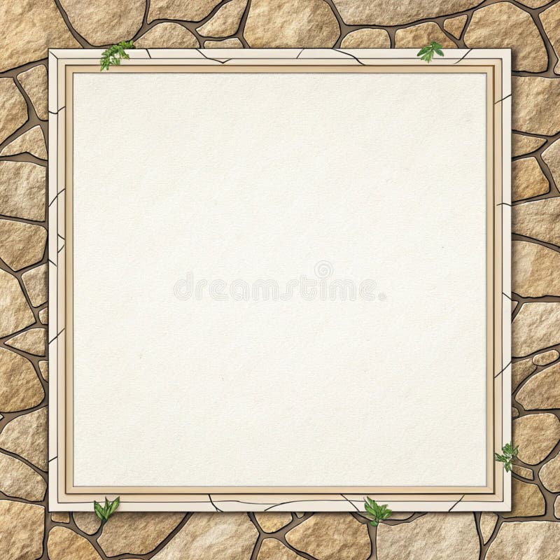 Stone Rock Border Paper Texture Natural and Rugged Stock Illustration ...
