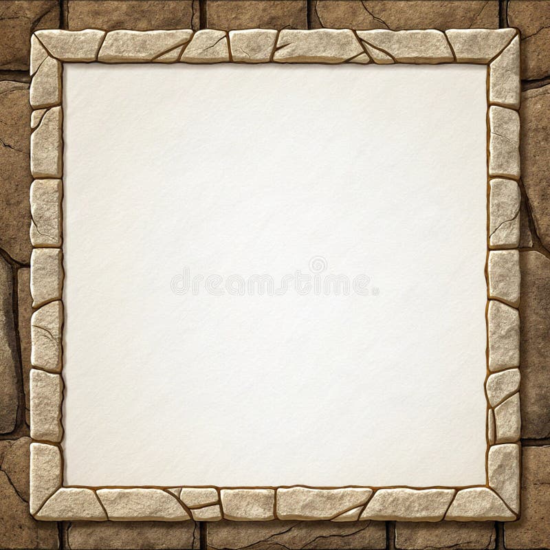 Stone Rock Border Paper Texture Natural and Rugged Stock Illustration ...