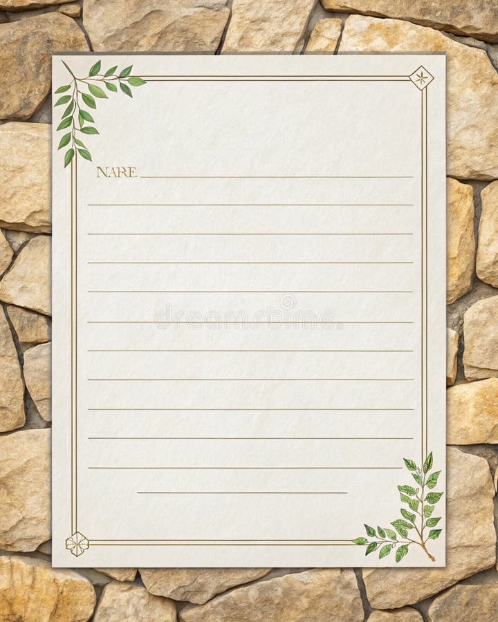 Stone Rock Border Paper Texture Natural and Rugged Stock Illustration ...