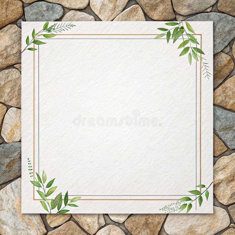 Stone Rock Border Paper Texture Natural and Rugged Stock Illustration ...