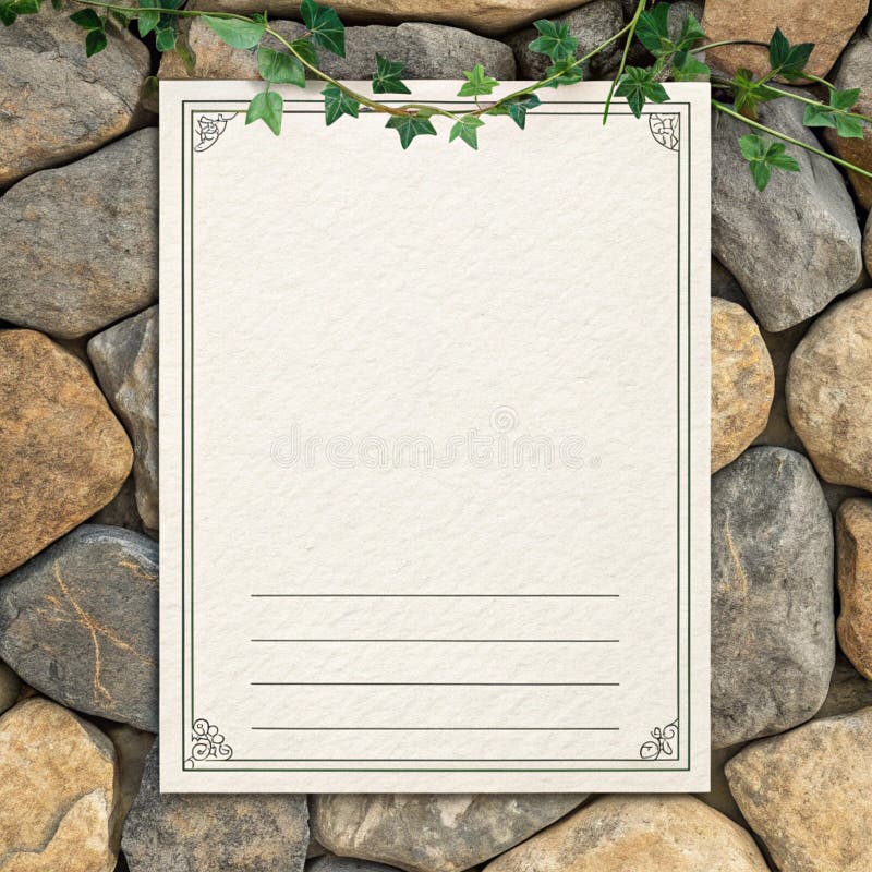 Stone Rock Border Paper Texture Natural and Rugged Stock Illustration ...