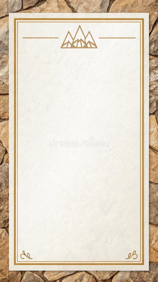 Stone Rock Border Paper Texture Natural and Rugged Stock Illustration ...