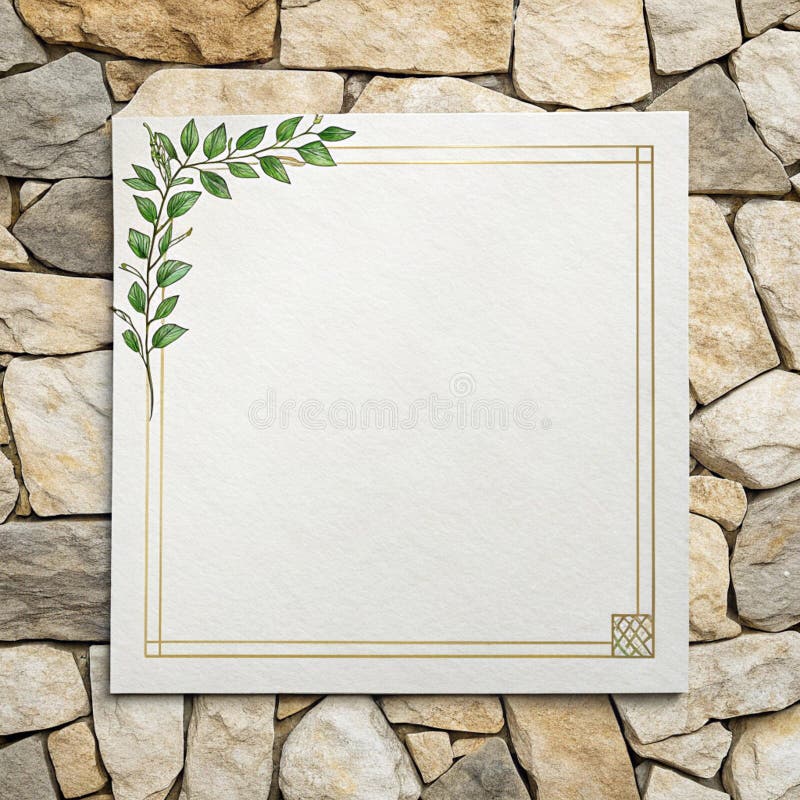 Stone Rock Border Paper Texture Natural and Rugged Stock Illustration ...