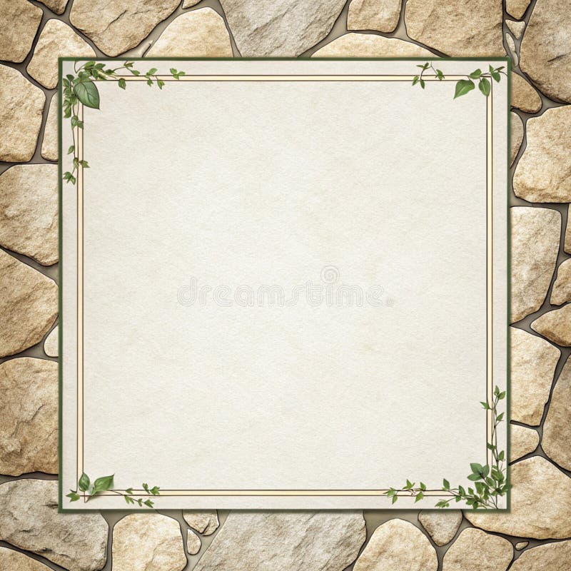Stone Rock Border Paper Texture Natural and Rugged Stock Illustration ...