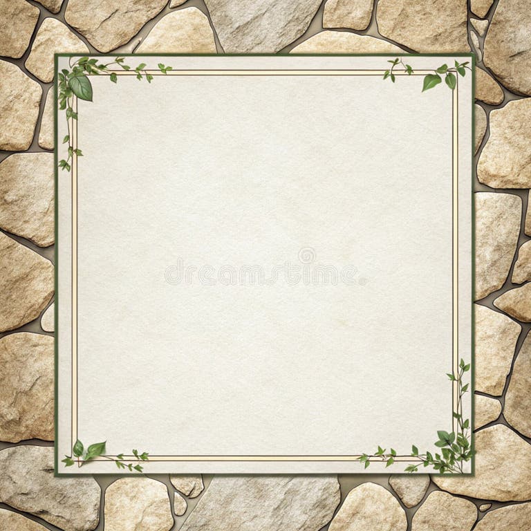 Stone Rock Border Paper Texture Natural and Rugged Stock Illustration ...