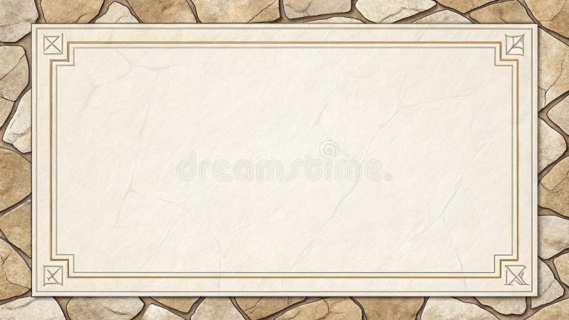 Stone Rock Border Paper Texture Natural and Rugged Stock Illustration ...
