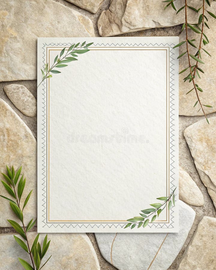 Stone Rock Border Paper Texture Natural and Rugged Stock Illustration ...