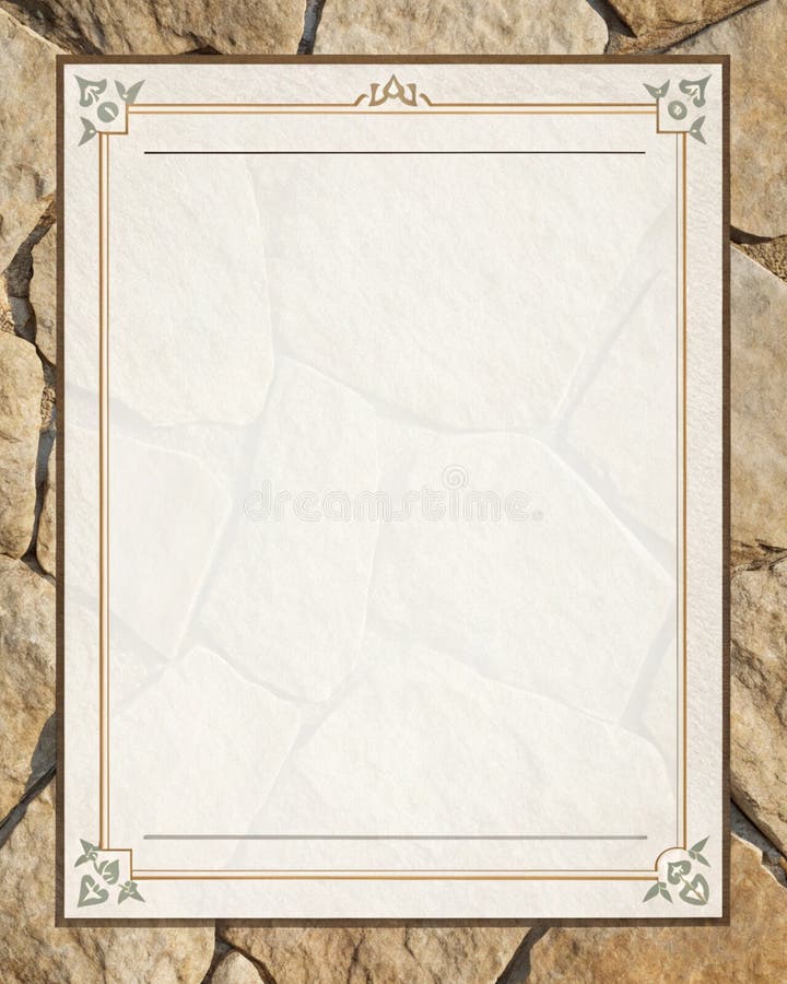 Stone Rock Border Paper Texture Natural and Rugged Stock Illustration ...