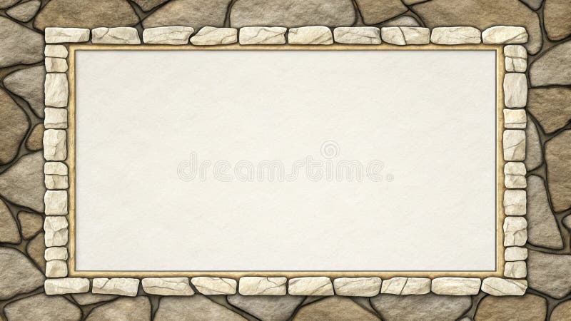 Stone Rock Border Paper Texture Natural and Rugged Stock Illustration ...